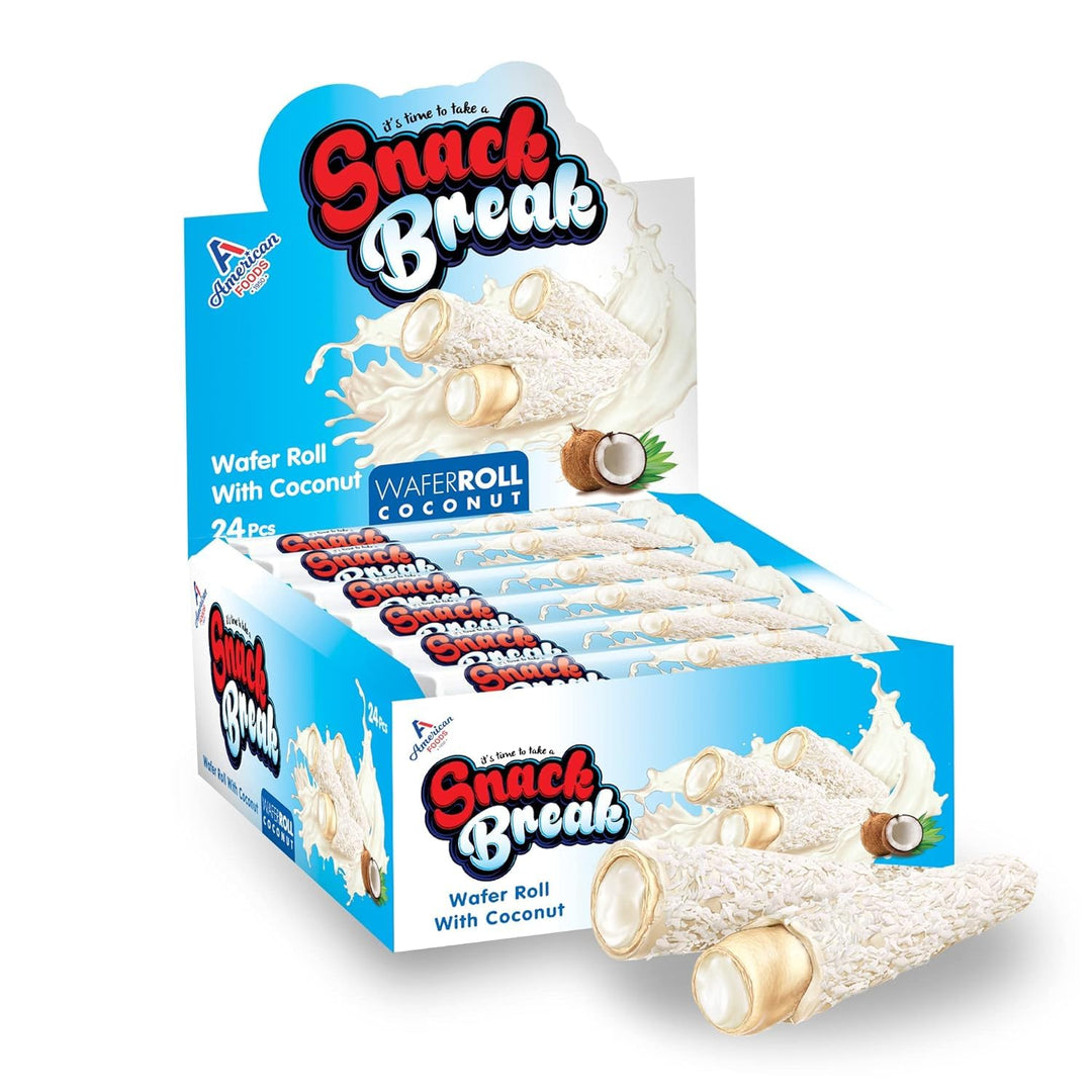 Snack Break Coconut Rolled Wafers - 24 Individually Wrapped Coconut Wa ...