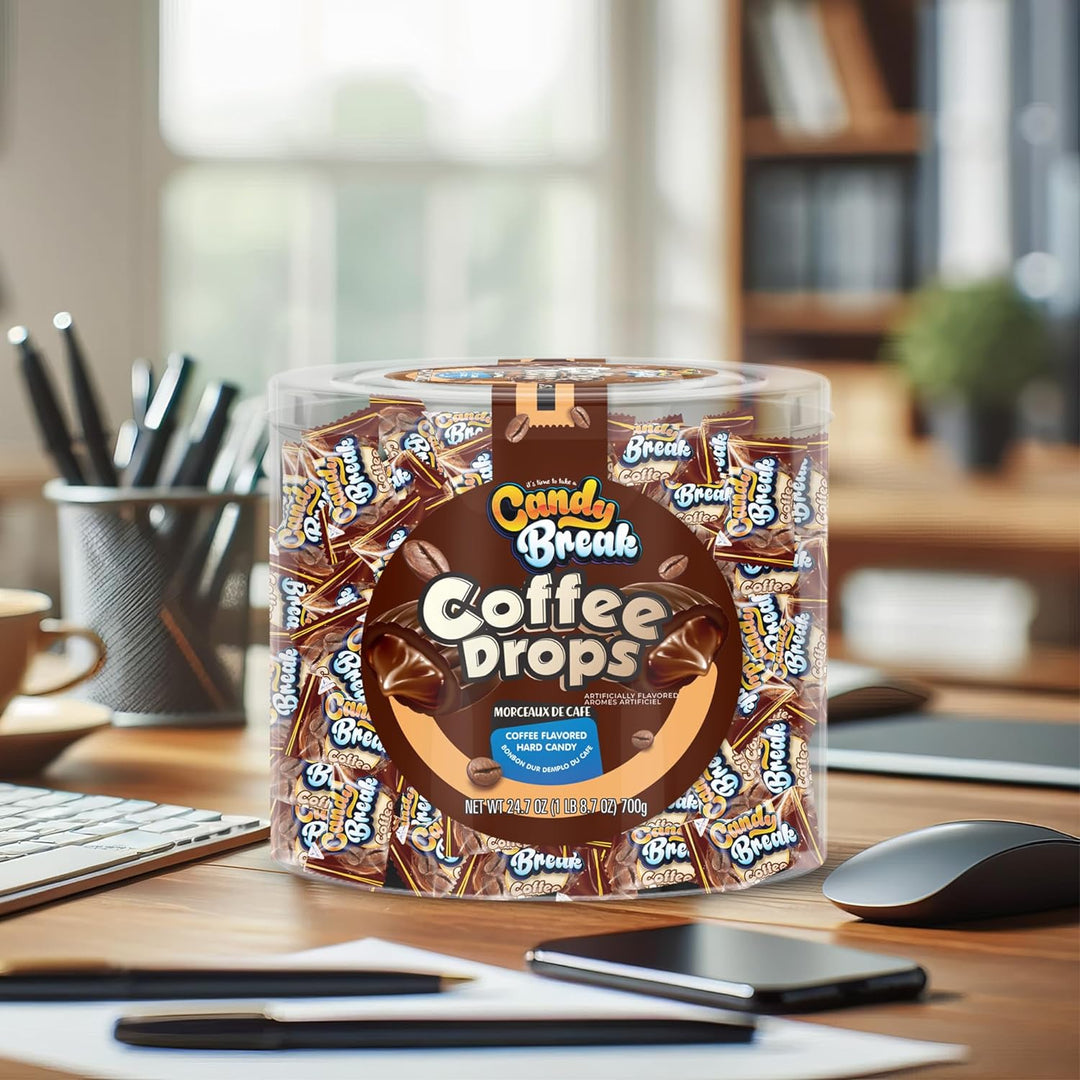 Candy Break Coffee Drops - Center Filled Hard Coffee Candy - 24.7oz ...