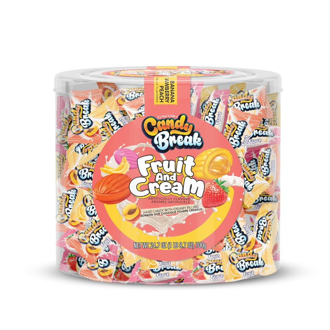 Candy Break Center Filled Fruit & Cream Hard Candy - 24.7oz – CANDY BREAK