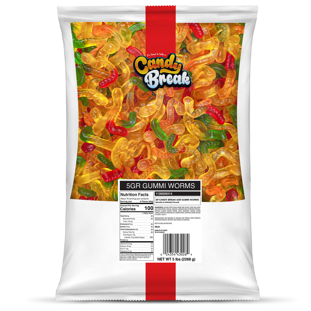 Candy Break Gummy Worms Bulk Gummies - 5 lbs Bag – CANDY BREAK