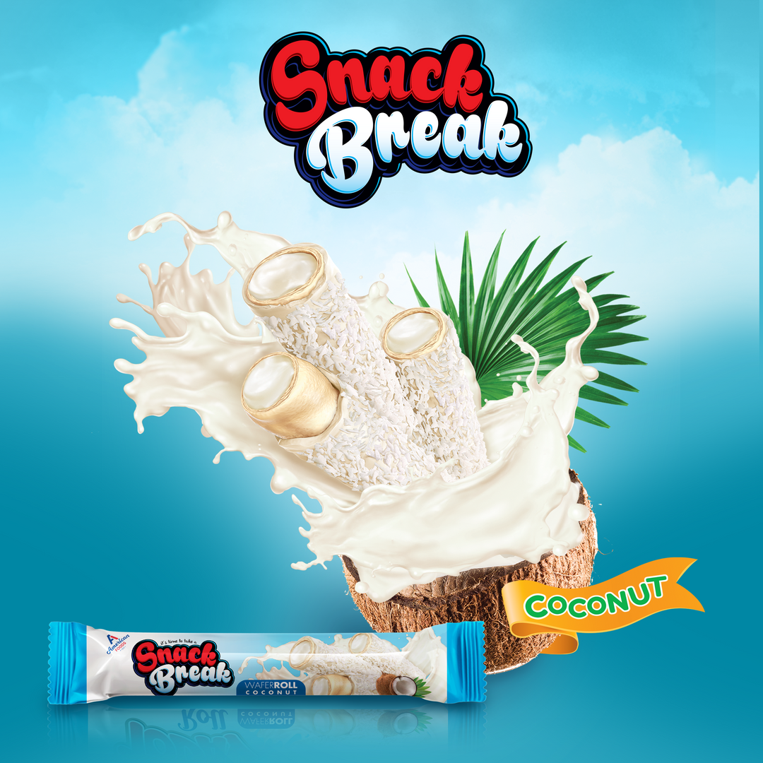 Snack Break Coconut Wafer Rolls, Rolled Wafer Cookies, Coconut Coated ...